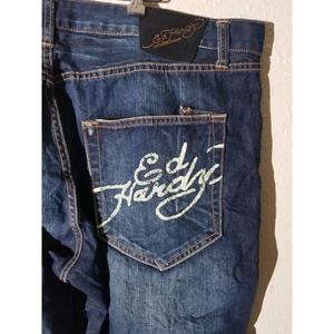 Ed Hardy | Jeans | Nwt Rare Ed Hardy Christian Audiger Skull Geisha ...